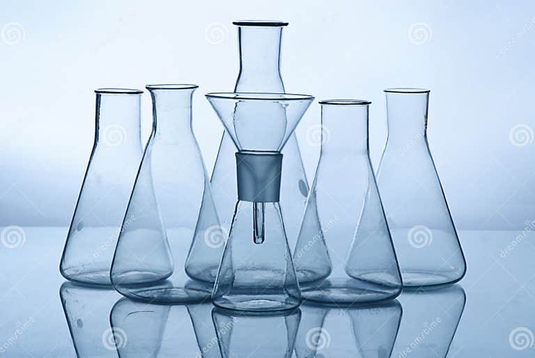 Glass laboratory equipment stock photo. Image of measuring - 7378696