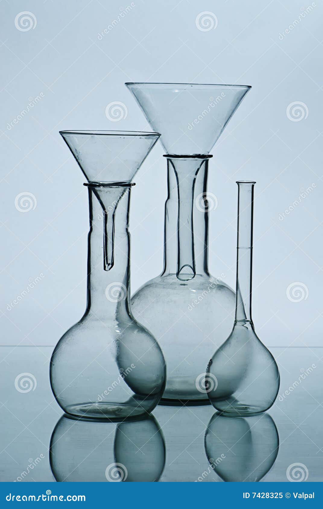 Glass laboratory equipment stock image. Image of chemical - 7428325
