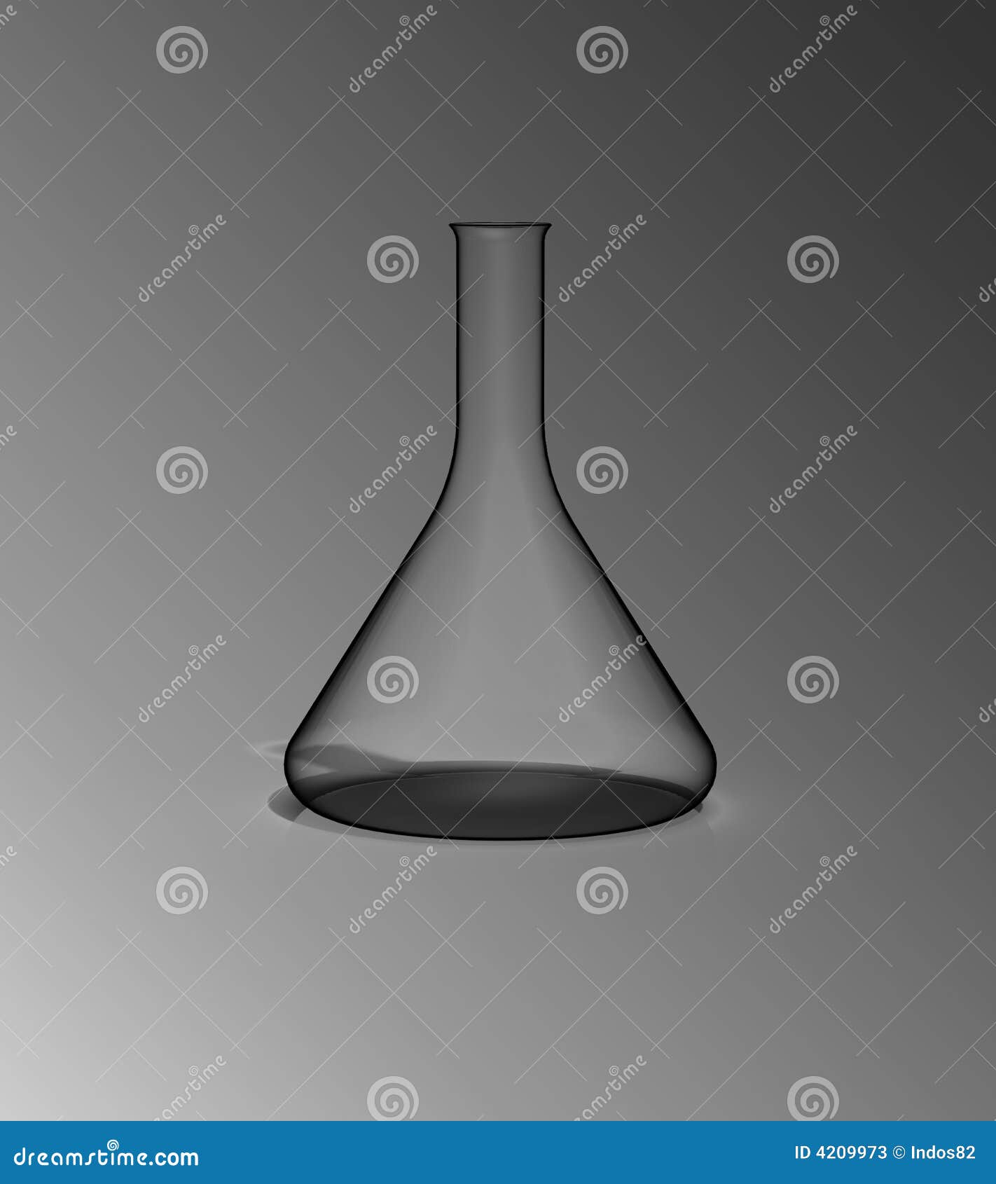 Glass Laboratory Flask stock illustration. Illustration of empty - 4209973