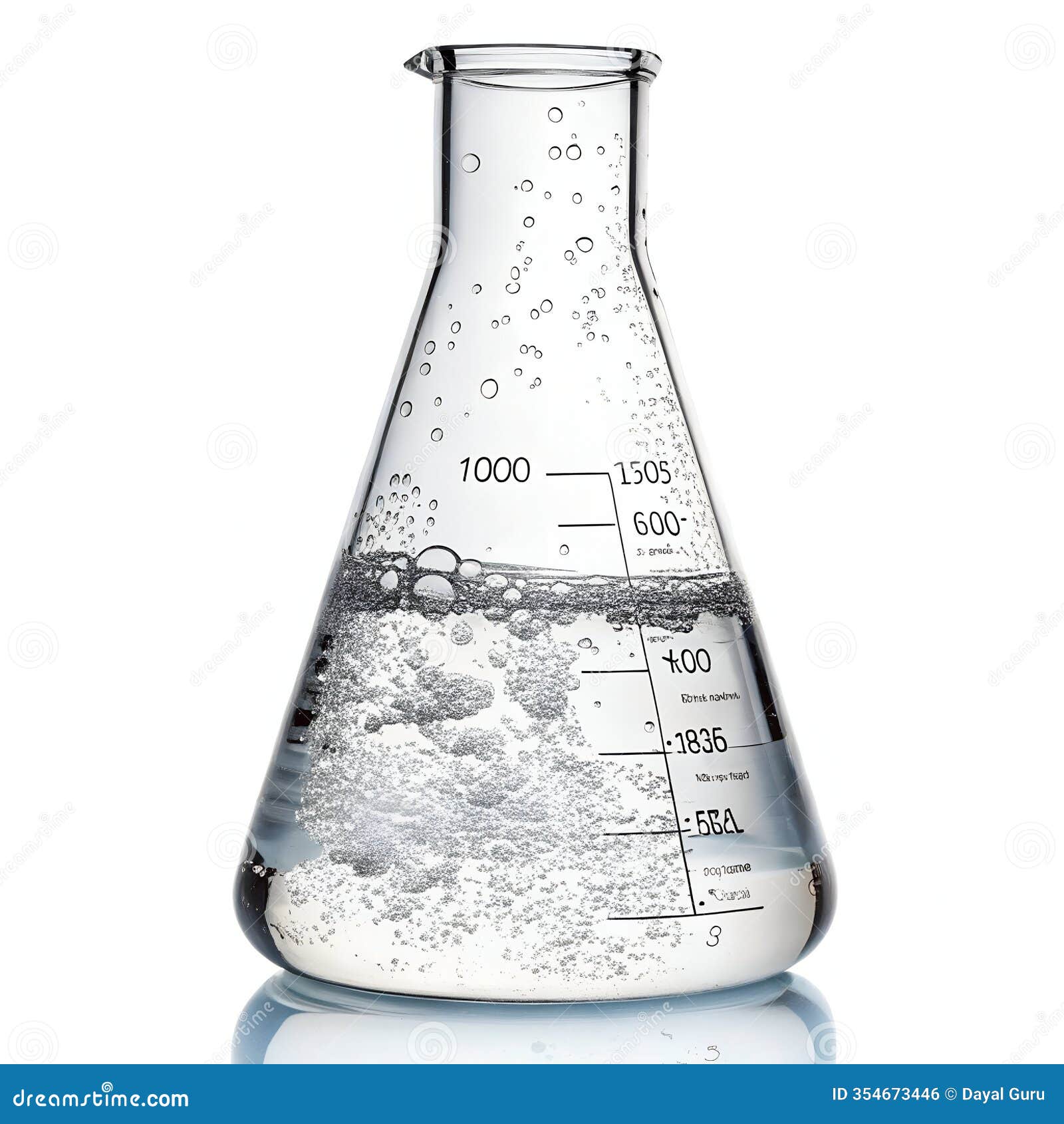 Glass Laboratory Flask Isolated on White Background Stock Illustration ...