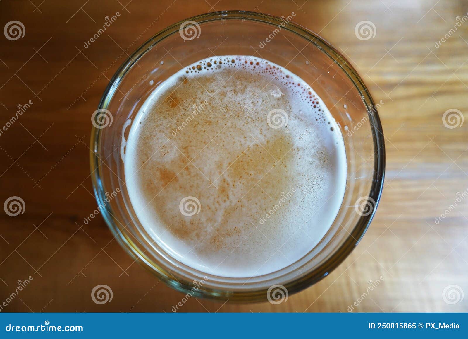 Glass of Lager Beer - Top View Stock Image - Image of drink, light ...