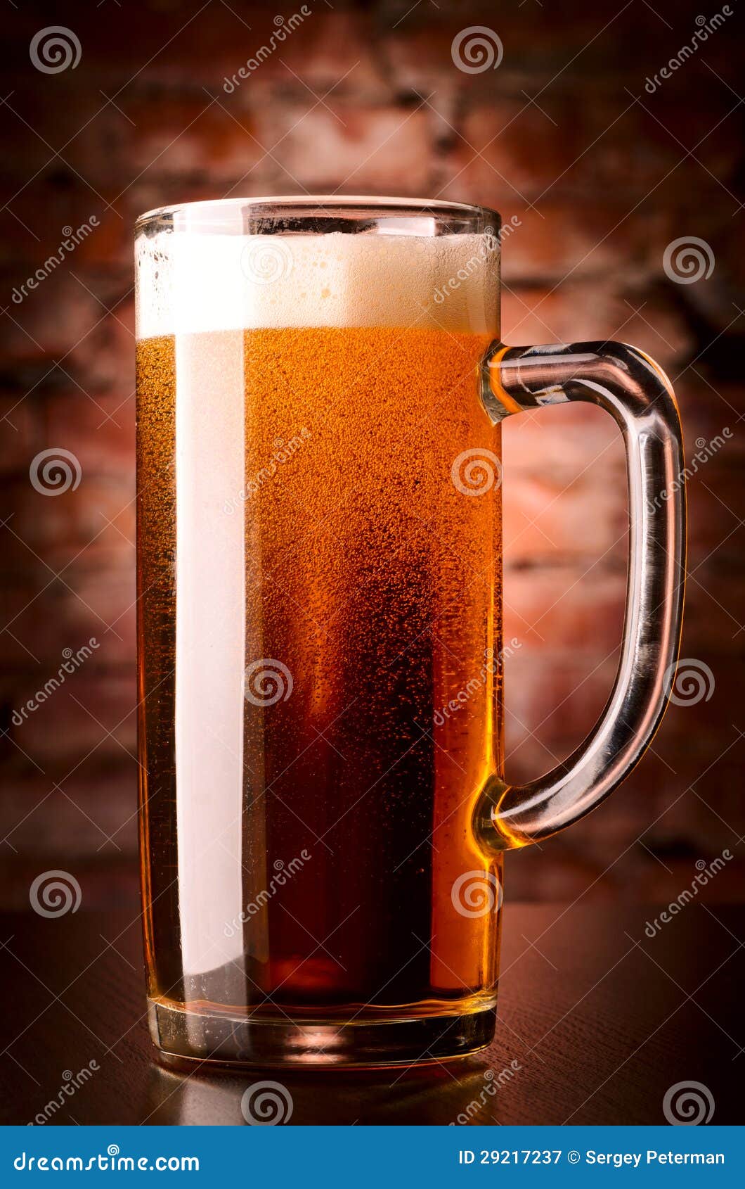 Glass of lager on table stock image. Image of beer, pitcher - 29217237