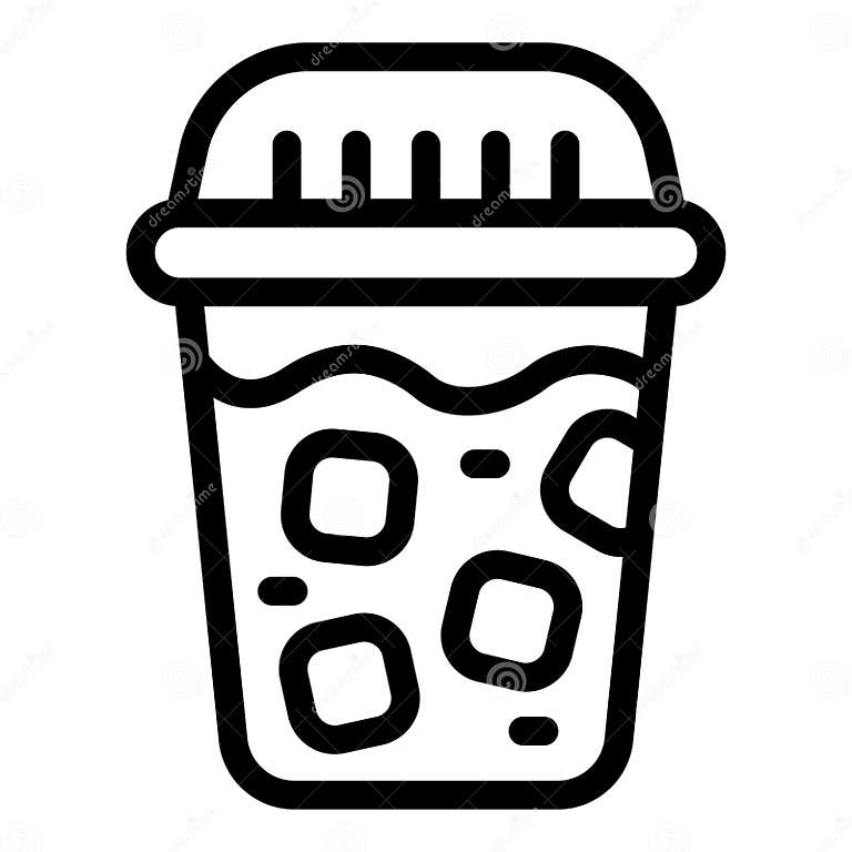 Glass Latte Icon Outline Vector. Bar Drink Coffee Stock Vector ...
