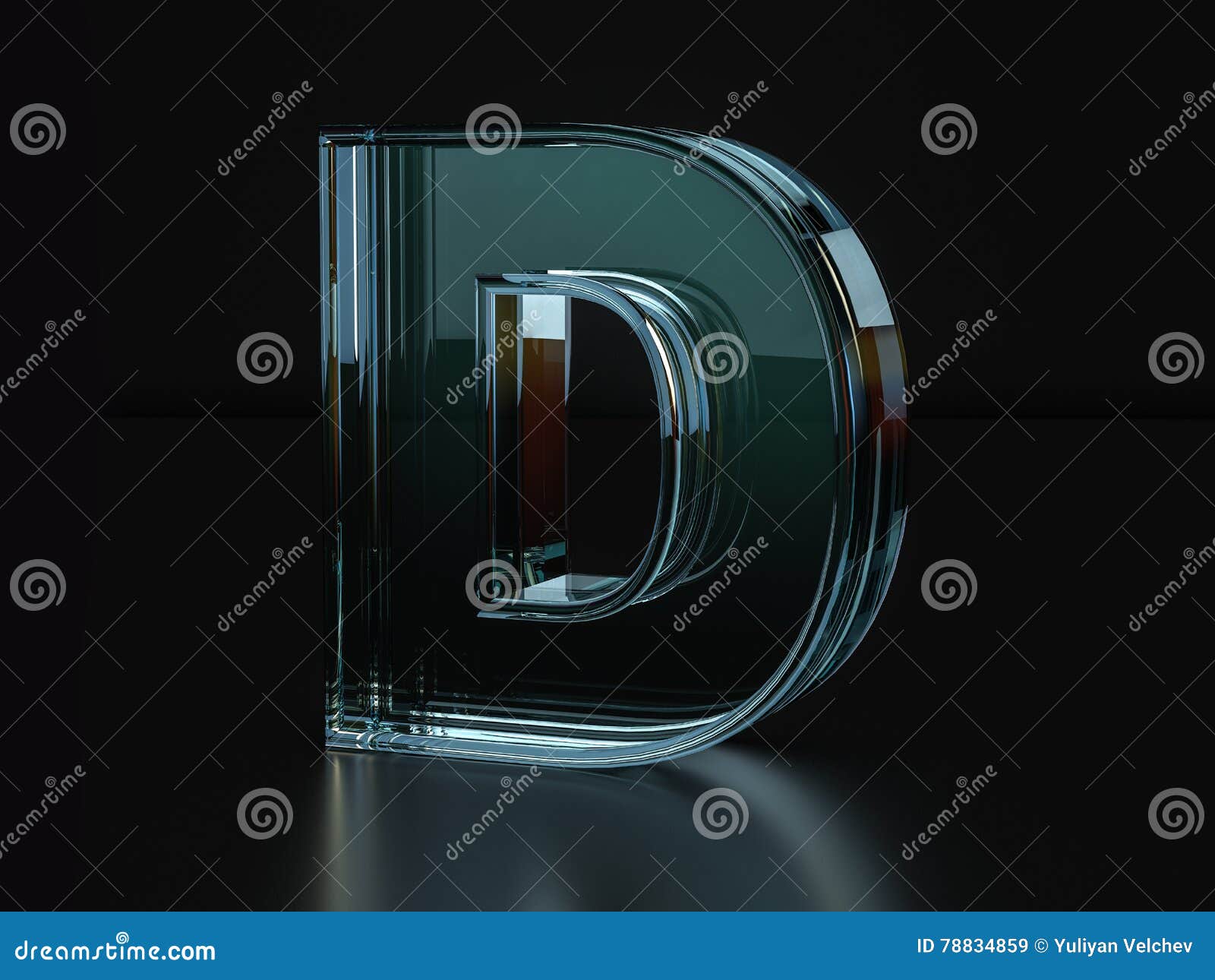Glass letter D stock illustration. Illustration of letter - 78834859