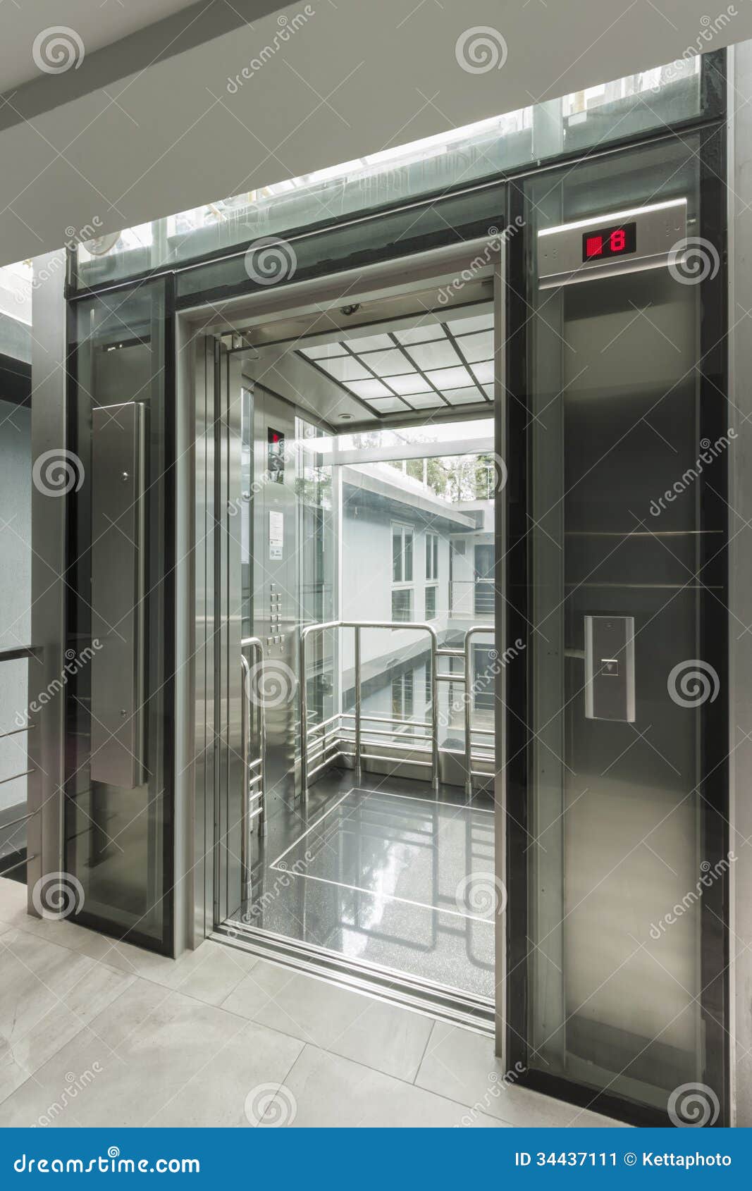 Glass lift stock image. Image of design, element, doorway - 34437111