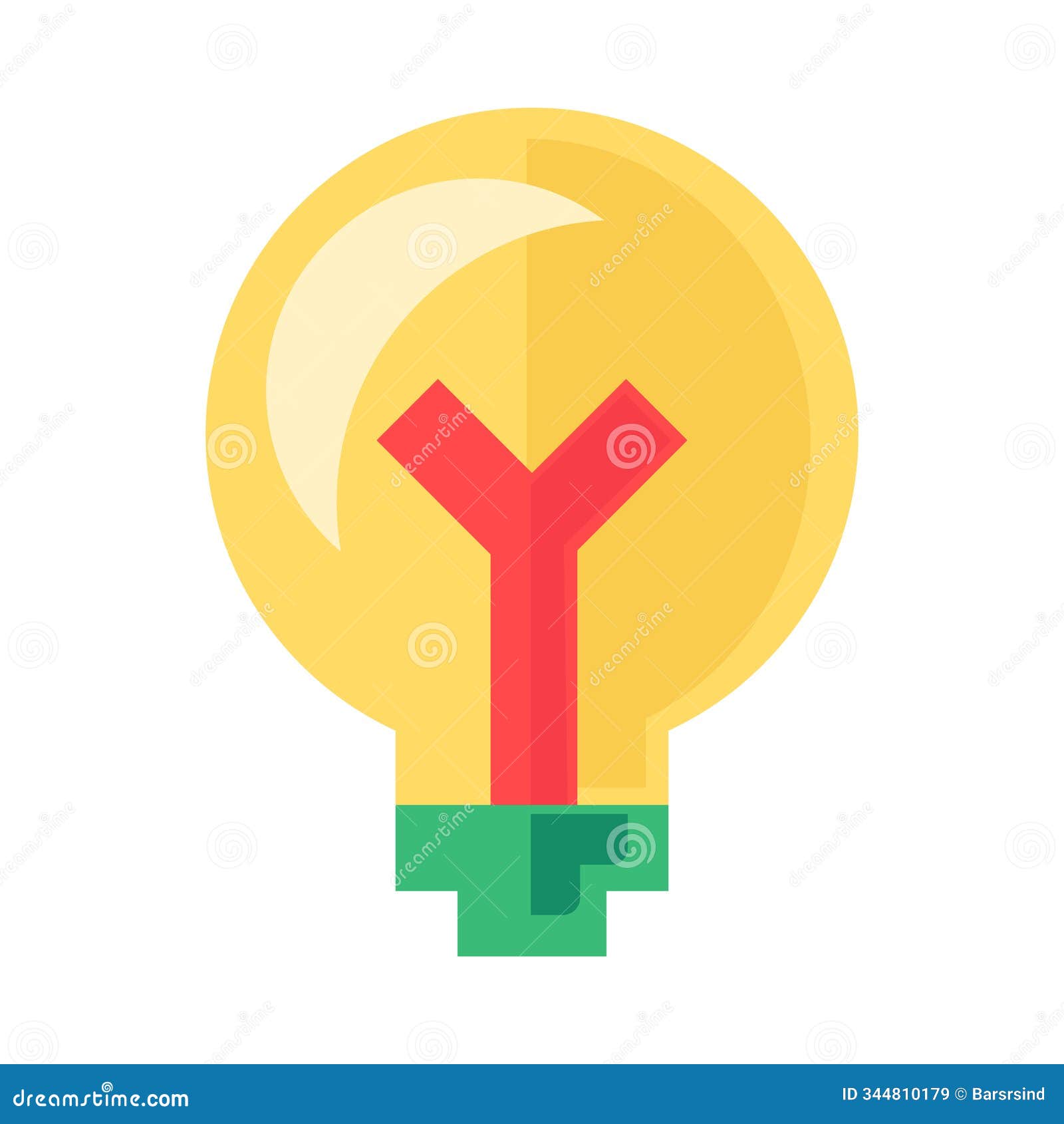 Glass Light Bulb Symbol of Idea Icon Stock Vector - Illustration of ...