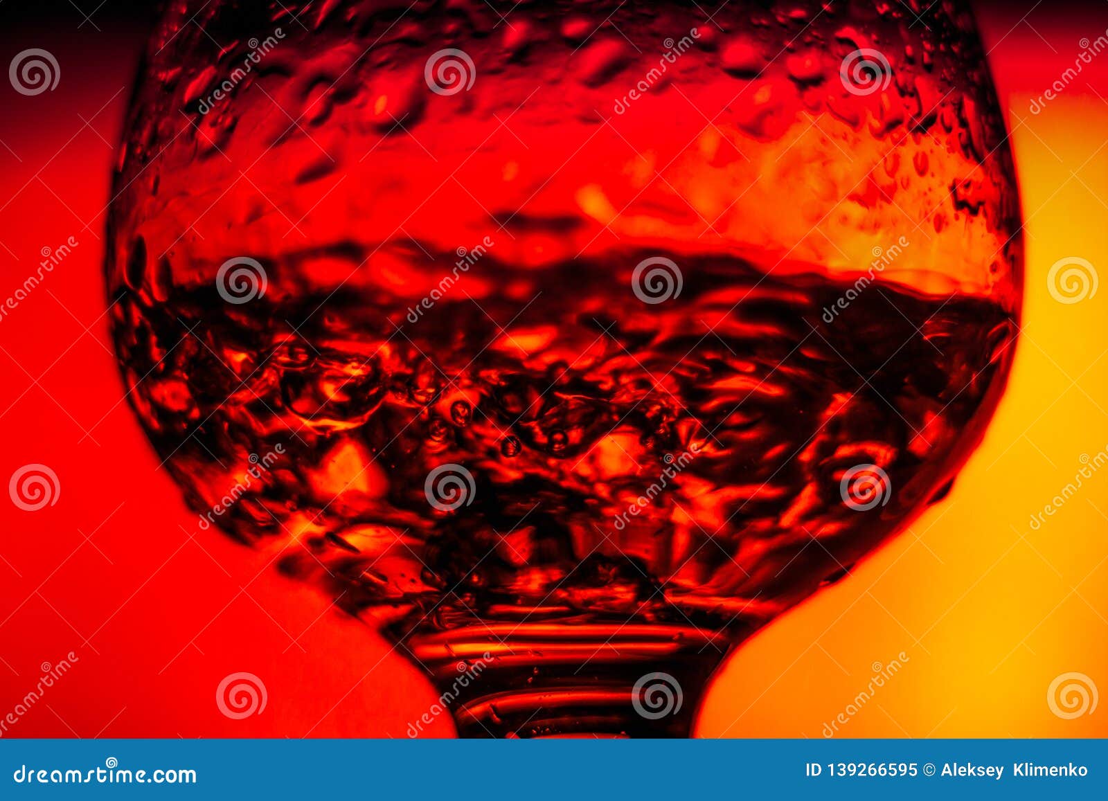 A Glass of Liquid. Glass. Red Background Stock Image - Image of alcohol ...