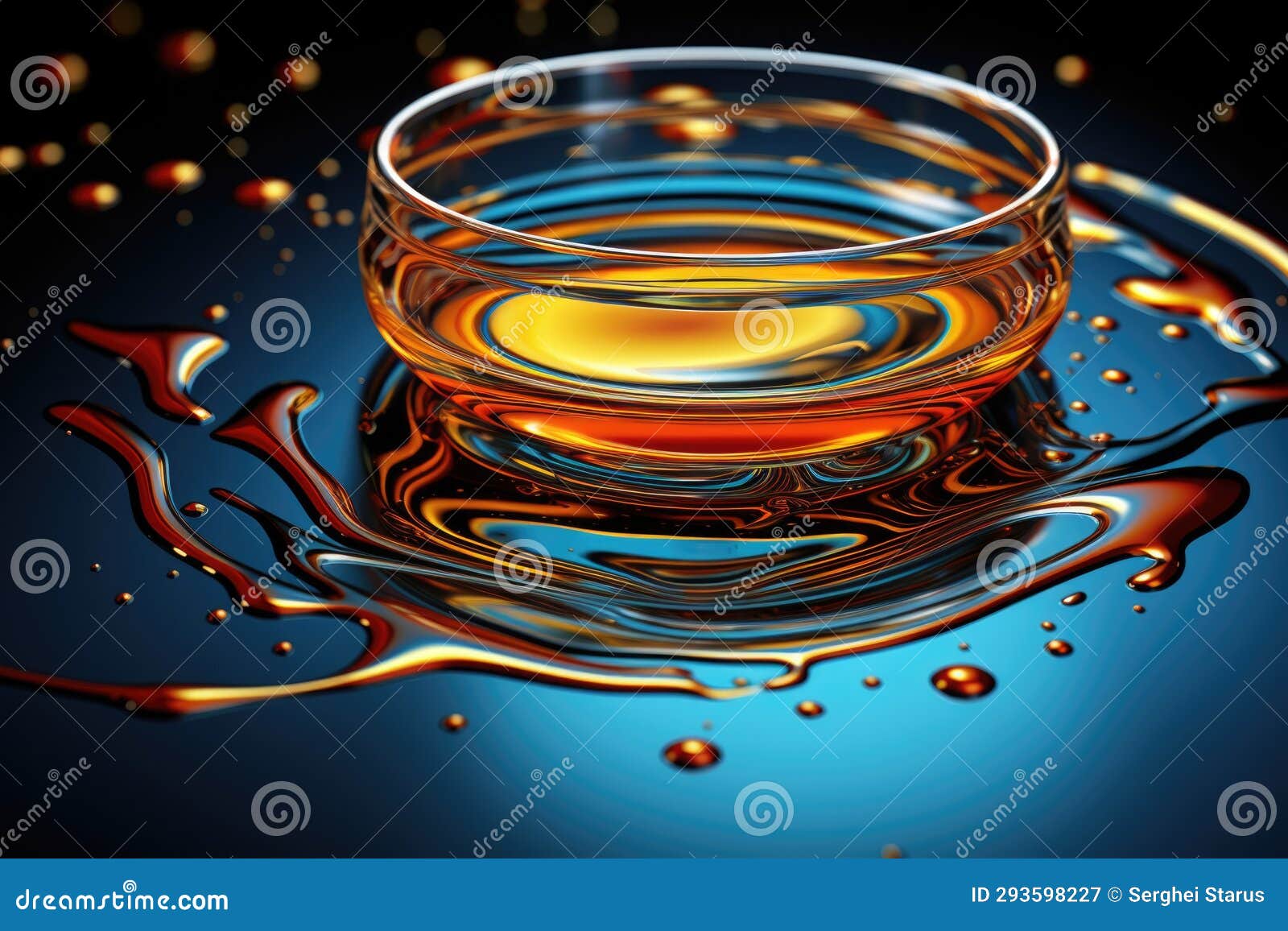 A Glass of Liquid is Sitting on Top of a Table, AI Stock Illustration ...