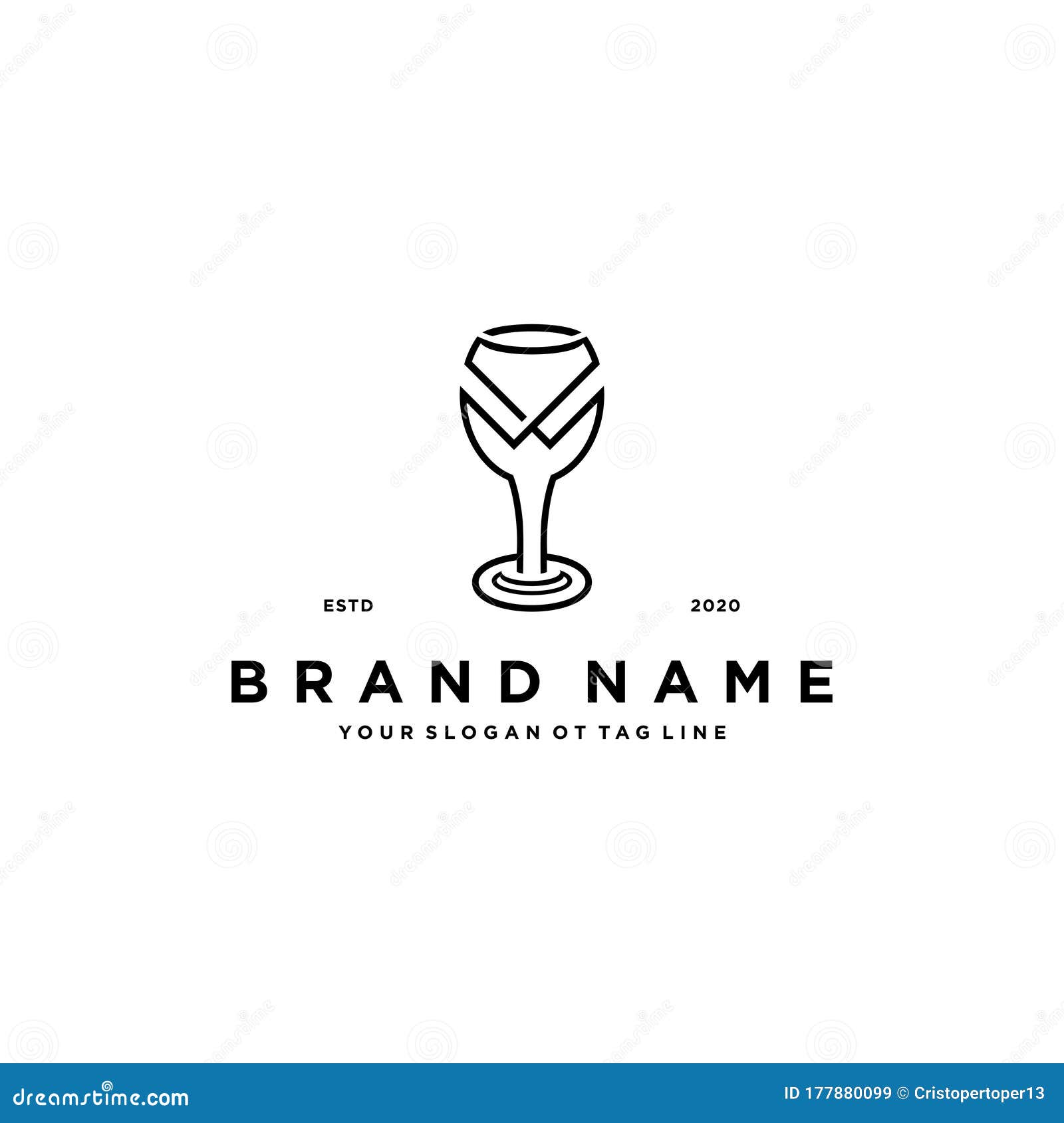 Glass logo design vector stock vector. Illustration of identity - 177880099