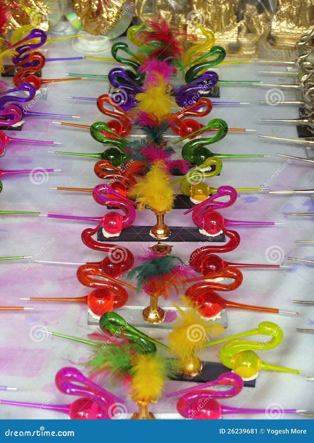 Glass made show pieces stock image. Image of background - 26239681