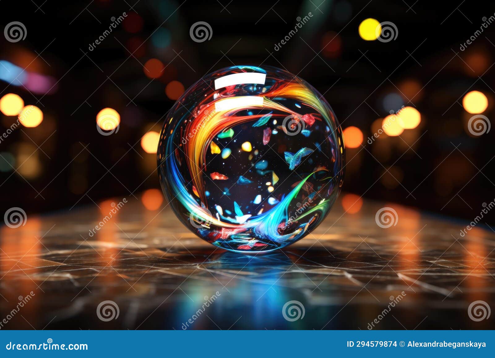 Glass magic ball stock illustration. Illustration of cosmic - 294579874