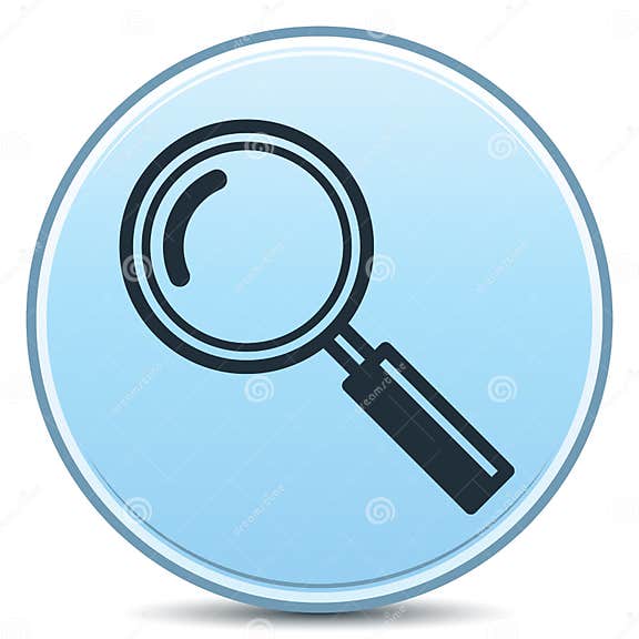 Glass Magnifier Icon stock vector. Illustration of blue - 25630788