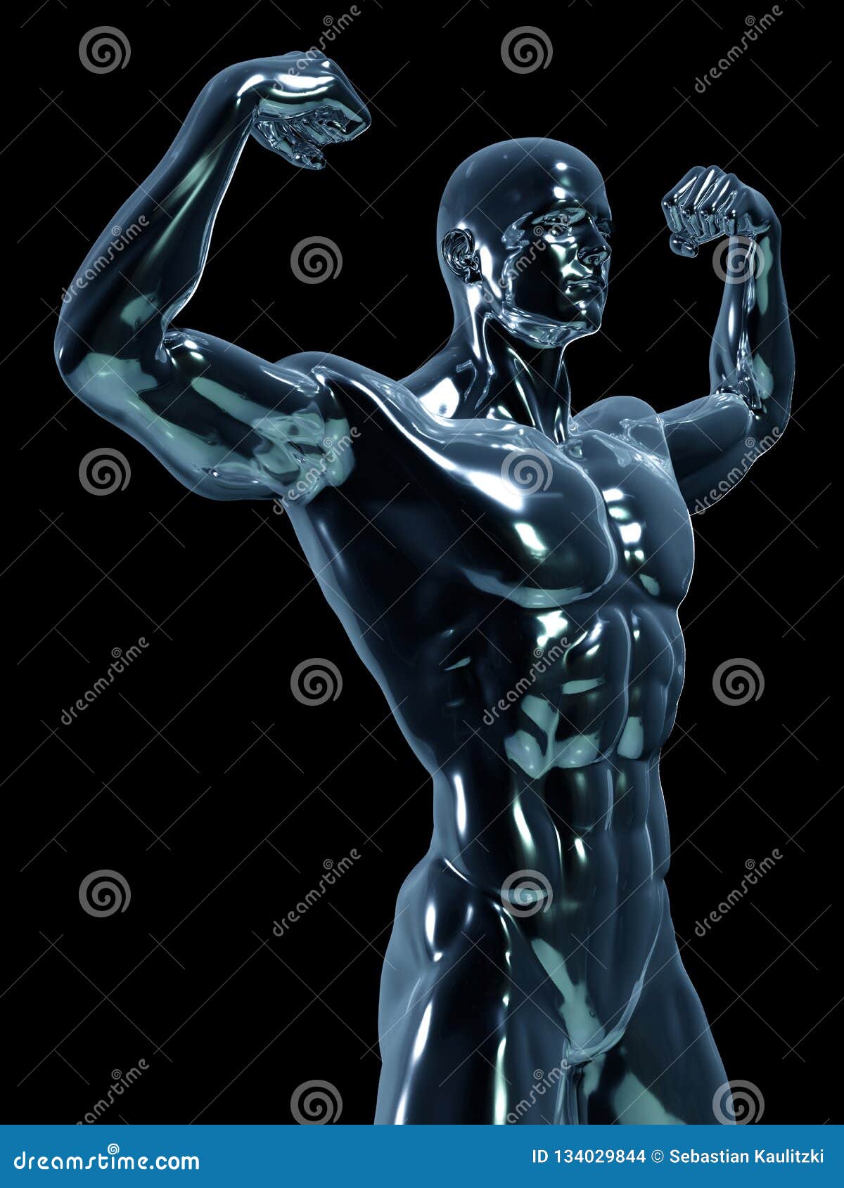 A glass man stock illustration. Illustration of muscular - 134029844