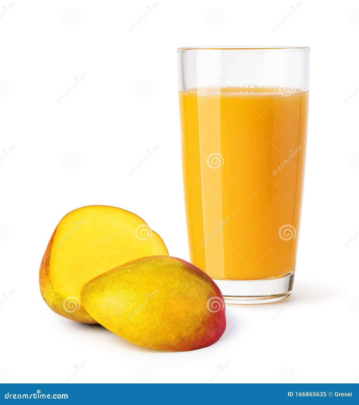 Glass of mango juice stock image. Image of background - 166865635