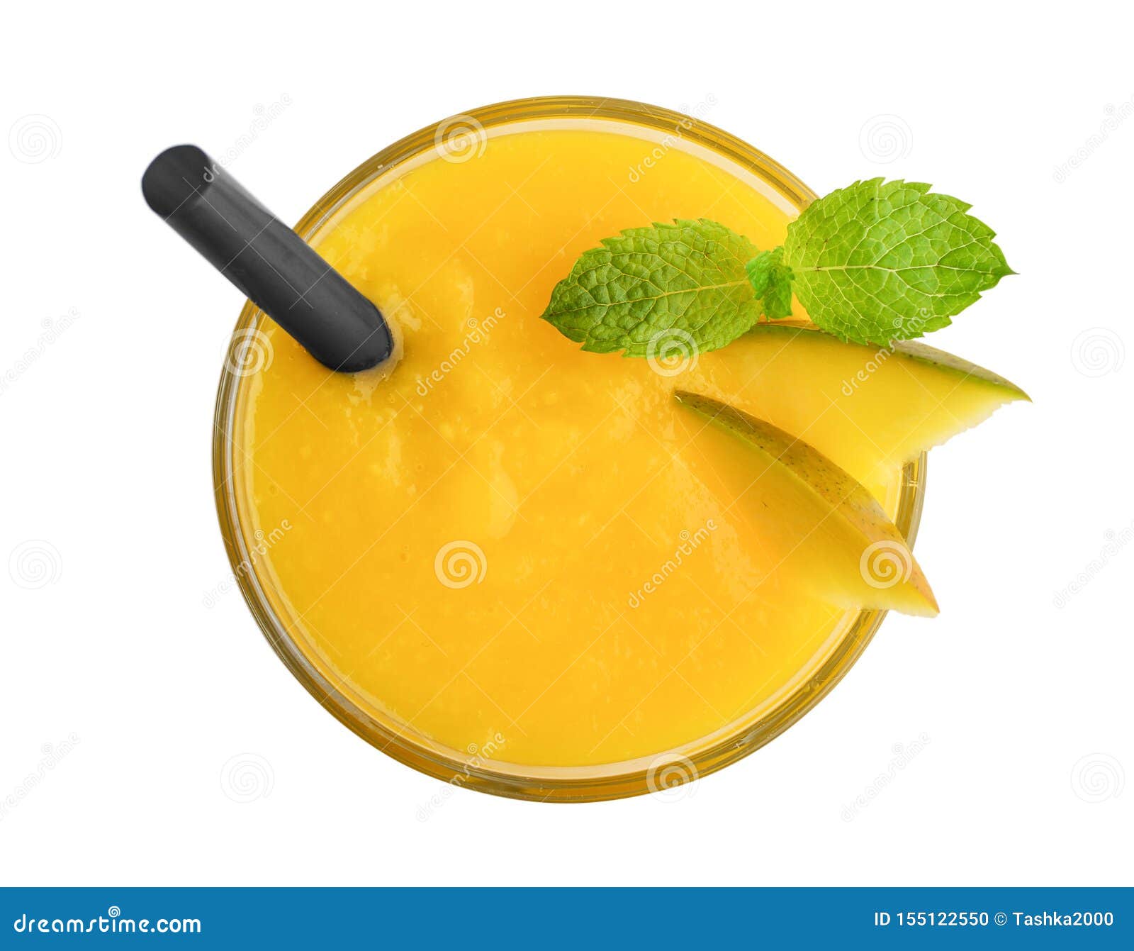 Glass of mango smoothie stock photo. Image of color - 155122550