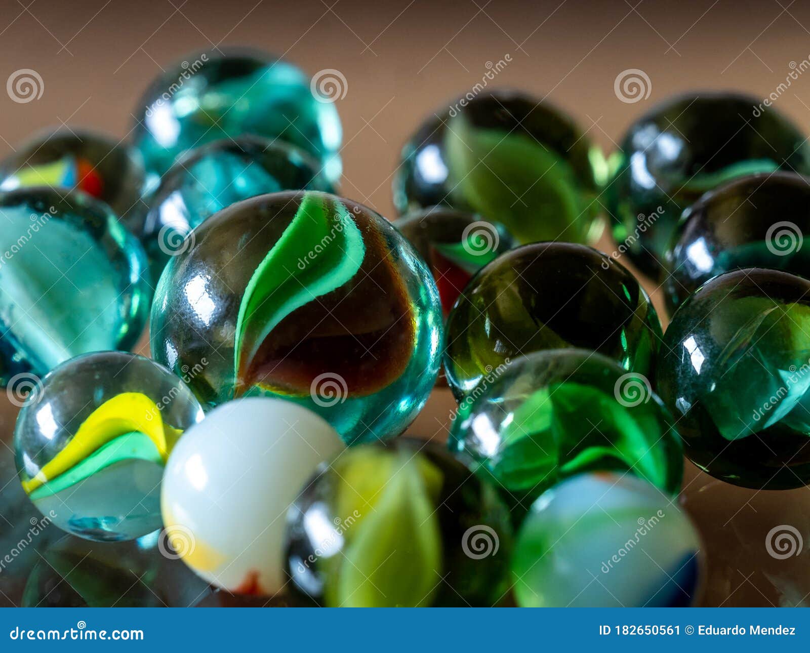 Colored Clear Glass Marbles. Stock Image - Image of playing, bubble ...