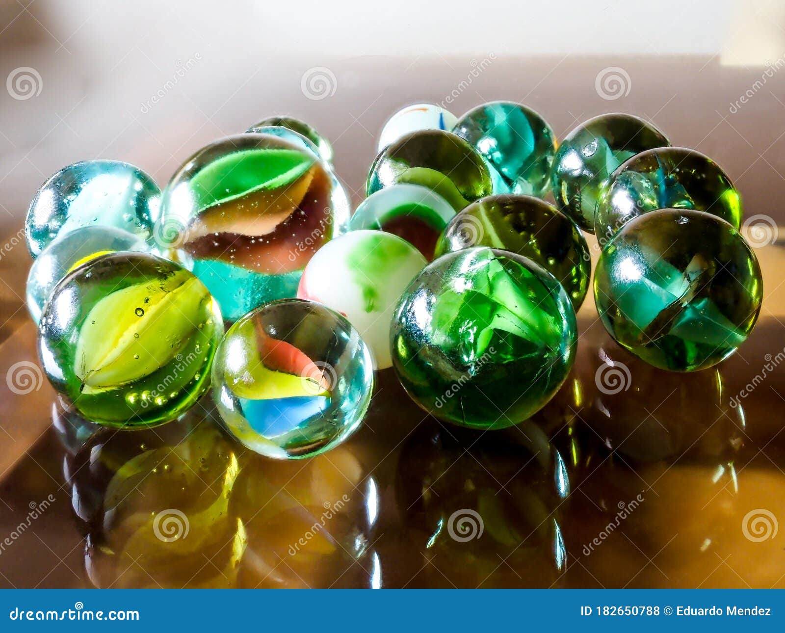 Colored Clear Glass Marbles. Stock Photo - Image of scattered, game ...