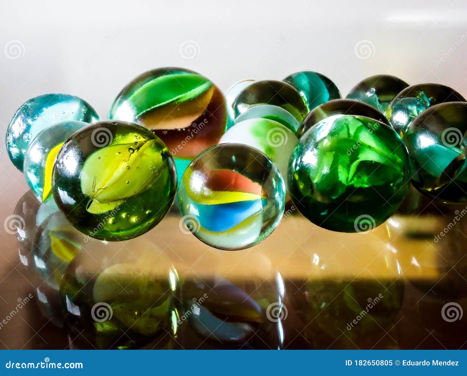 Colored Clear Glass Marbles Stock Image - Image of playing, clear ...