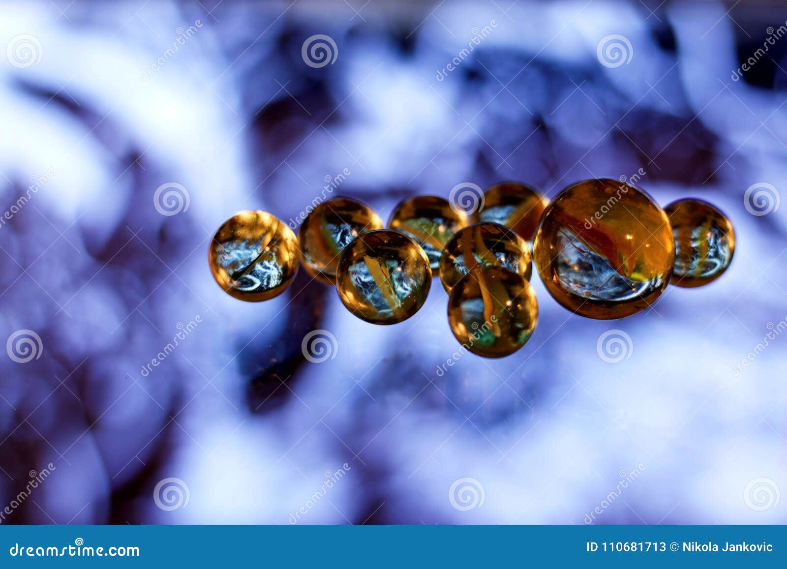 Glass Marbles Floating Against Transparent Background Stock Image ...