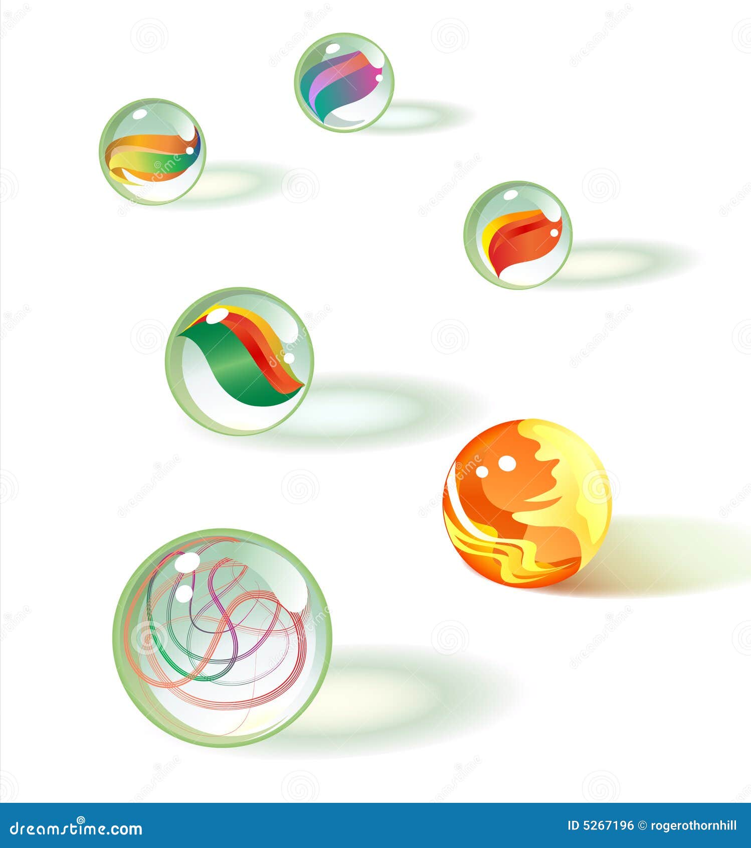 Glass marbles set 2 stock vector. Illustration of shadow - 5267196