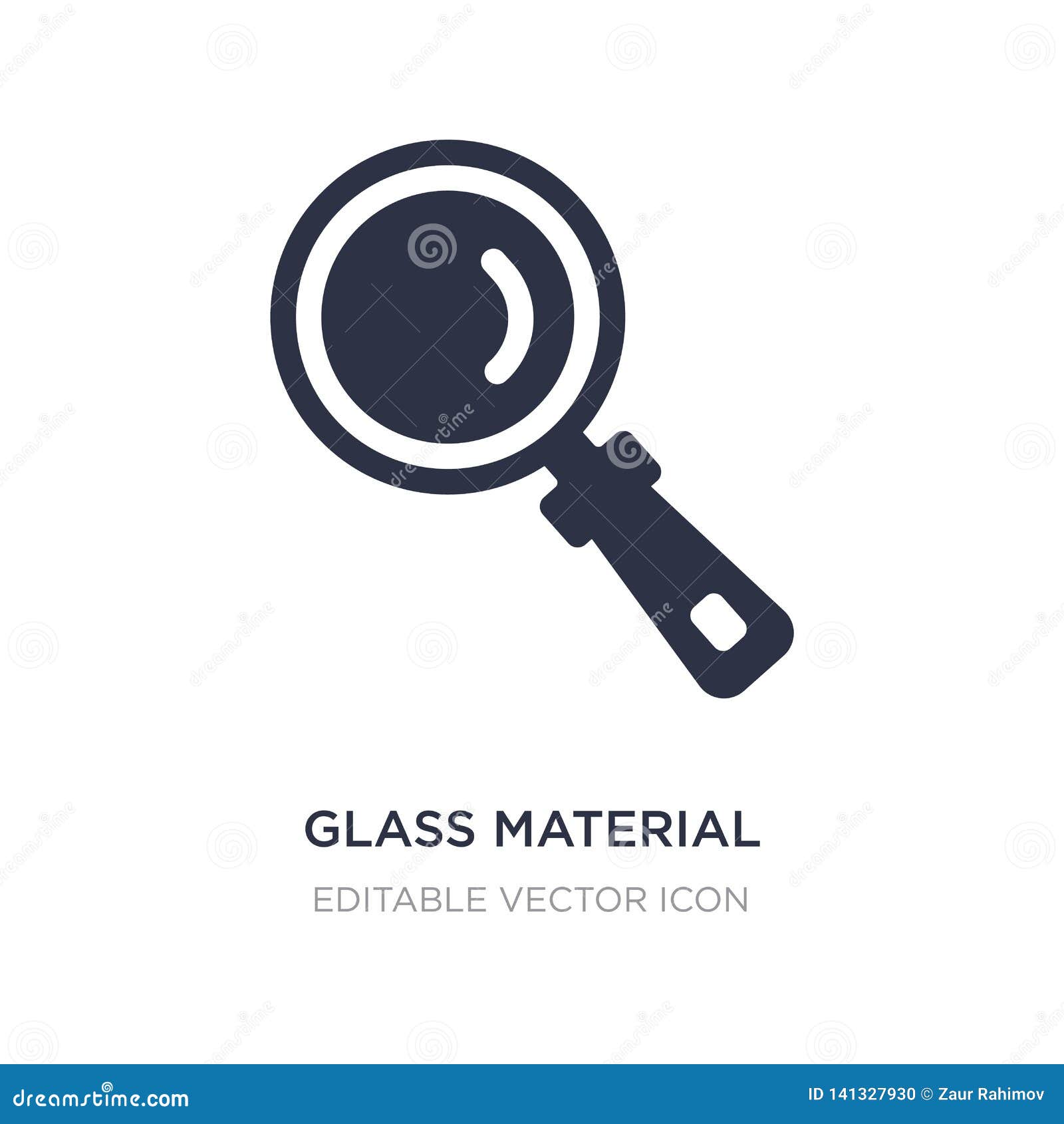 Glass Material Icon on White Background. Simple Element Illustration ...
