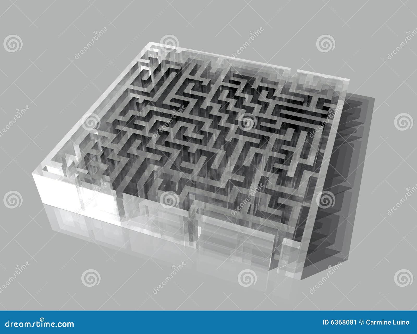 Glass maze stock illustration. Illustration of ball, model - 6368081