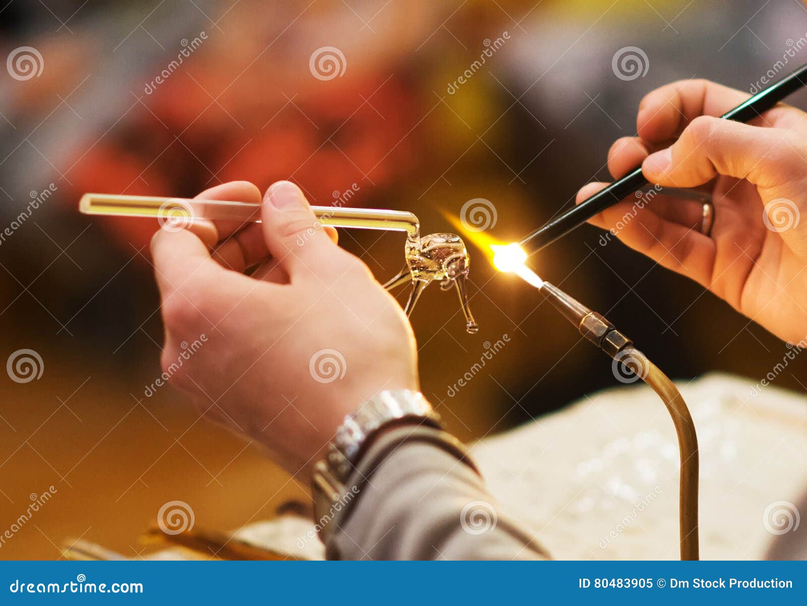 Glass melting. stock image. Image of craft, handmade - 80483905