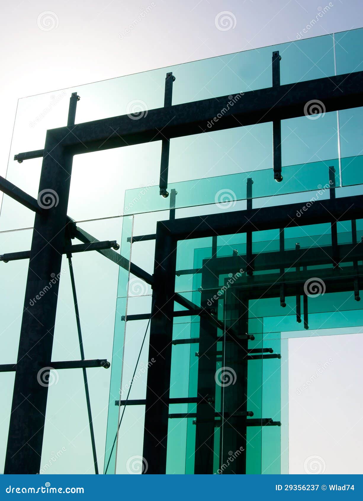 Glass and Metal Architecture Against the Clear Sky Stock Image - Image ...