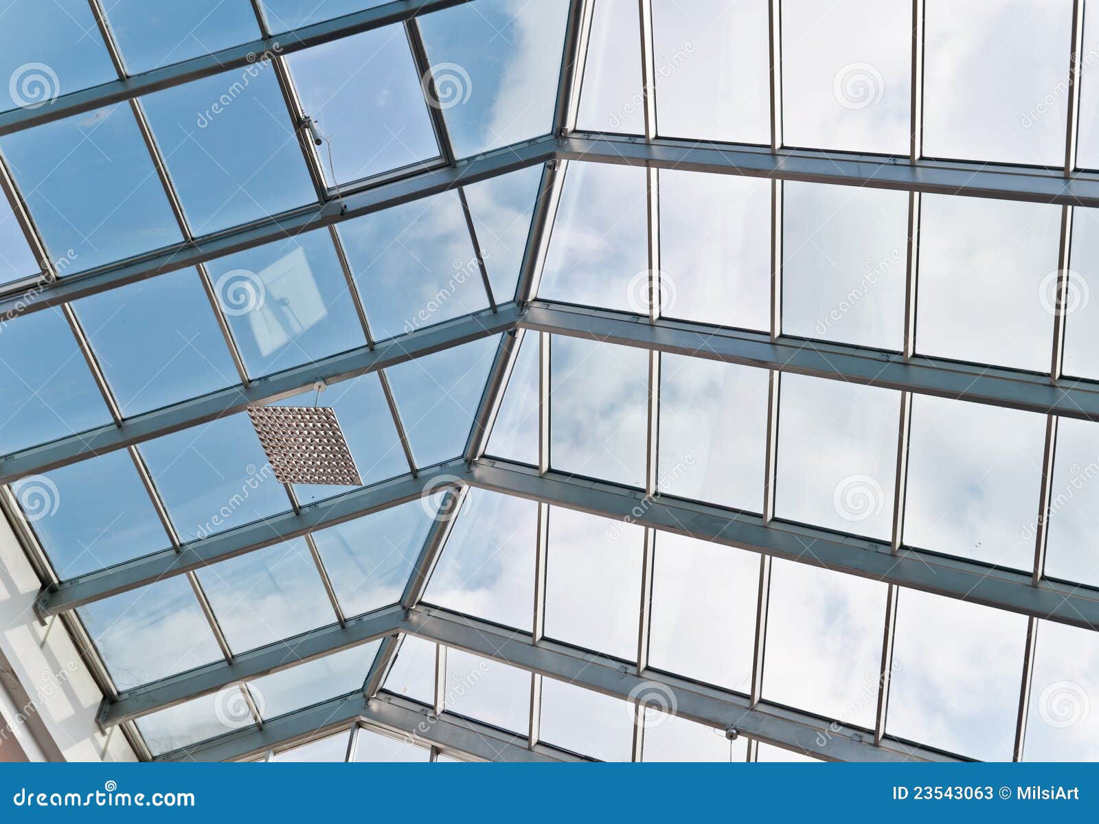 Glass and metal ceiling stock image. Image of commercial - 23543063