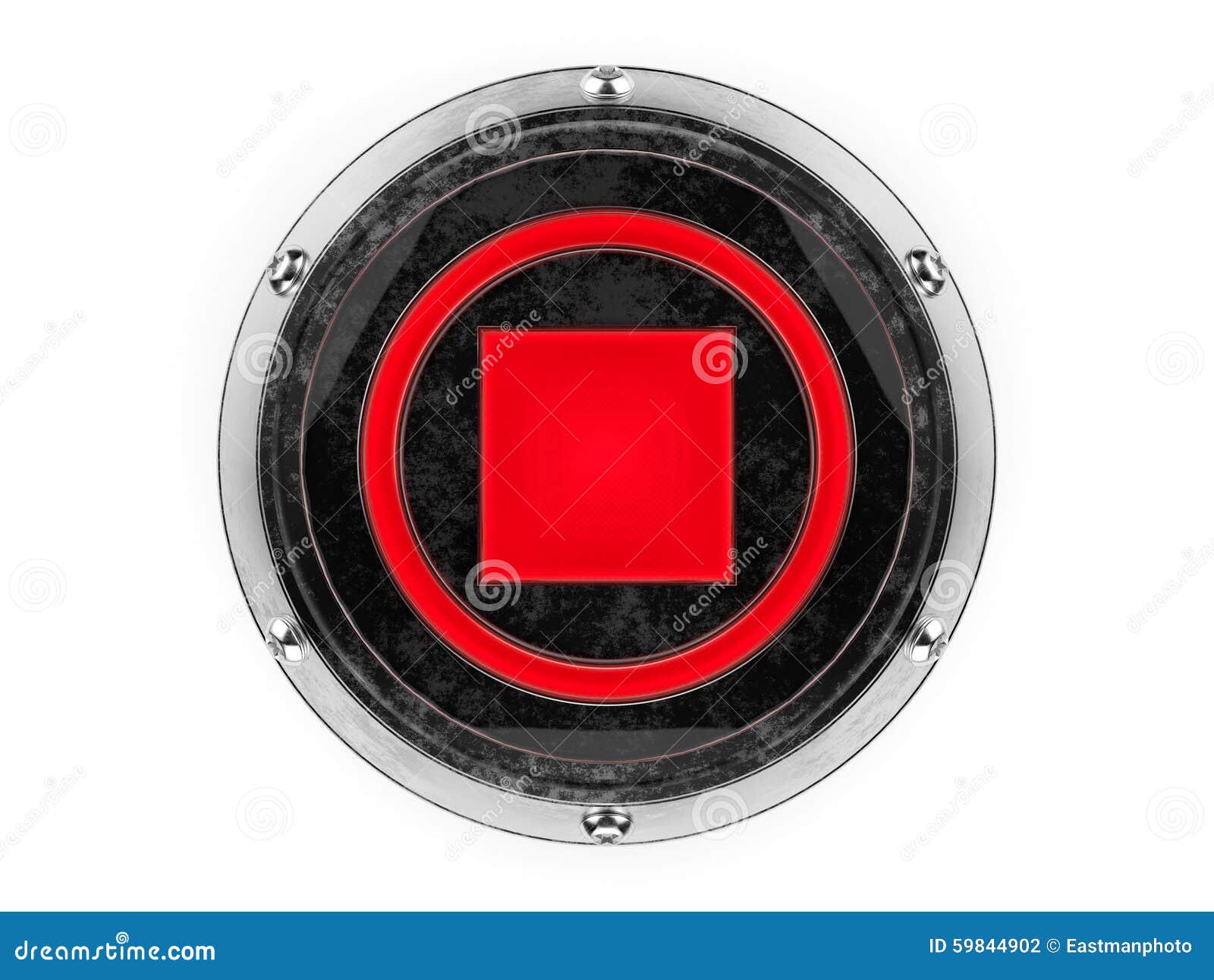 Glass and Metal Circle Stop Symbol Graphic Element Isolated on Stock ...