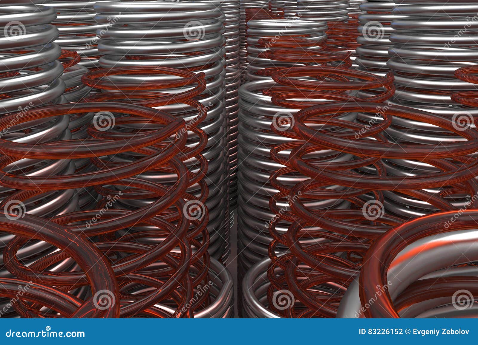 Glass and Metal Springs and Coils Stock Illustration - Illustration of ...