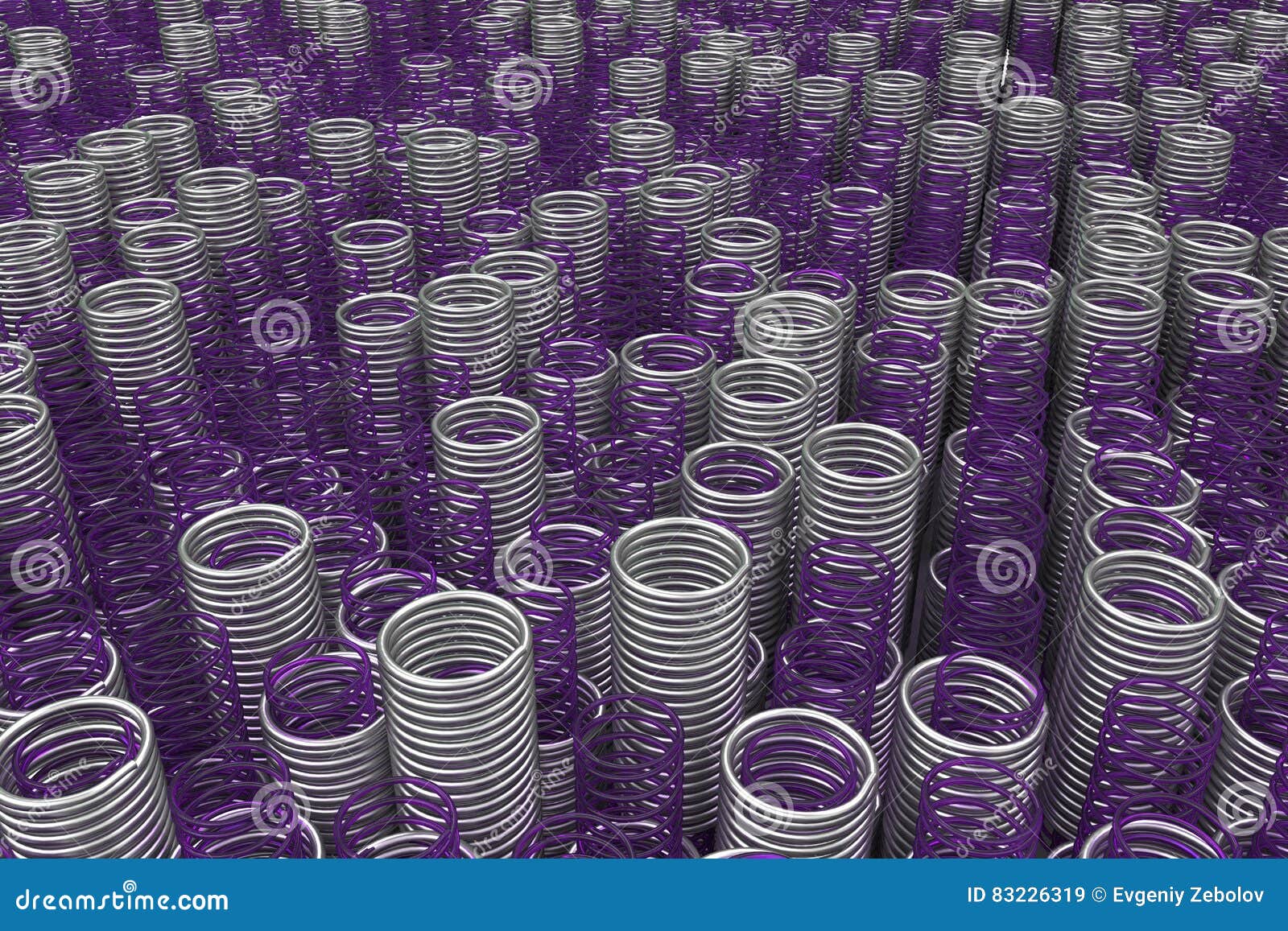 Glass and Metal Springs and Coils Stock Illustration - Illustration of ...