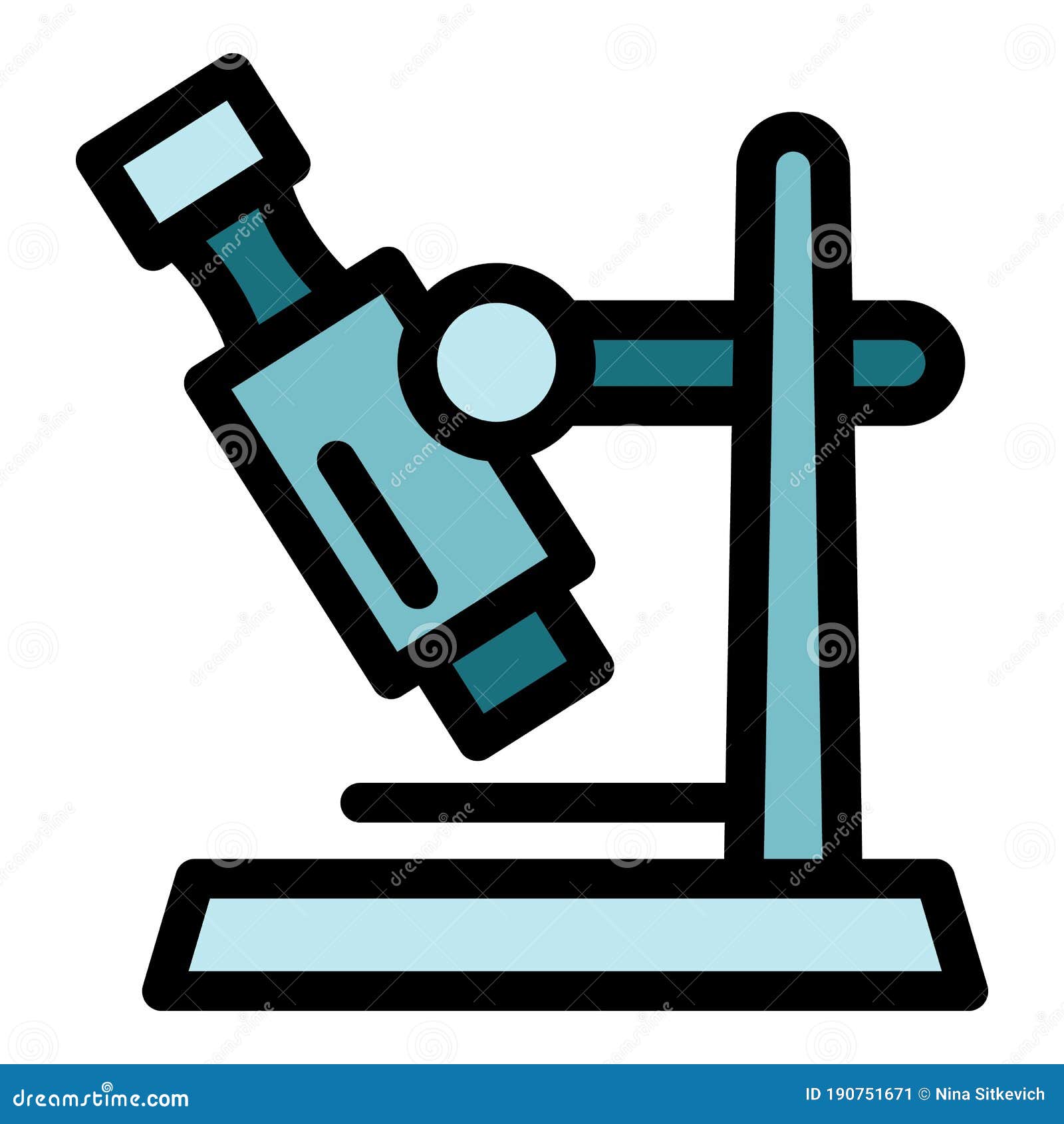 Glass Microscope Icon, Outline Style Stock Vector - Illustration of ...