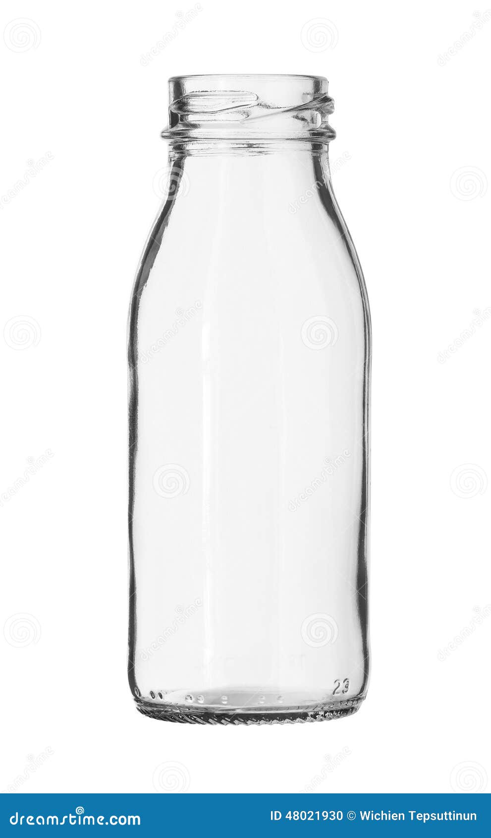 Glass Milk Bottle No Cap Isolated On White Background Stock Photo ... Glass Milk Bottle No Cap Isolated On White Background Stock Photo ...