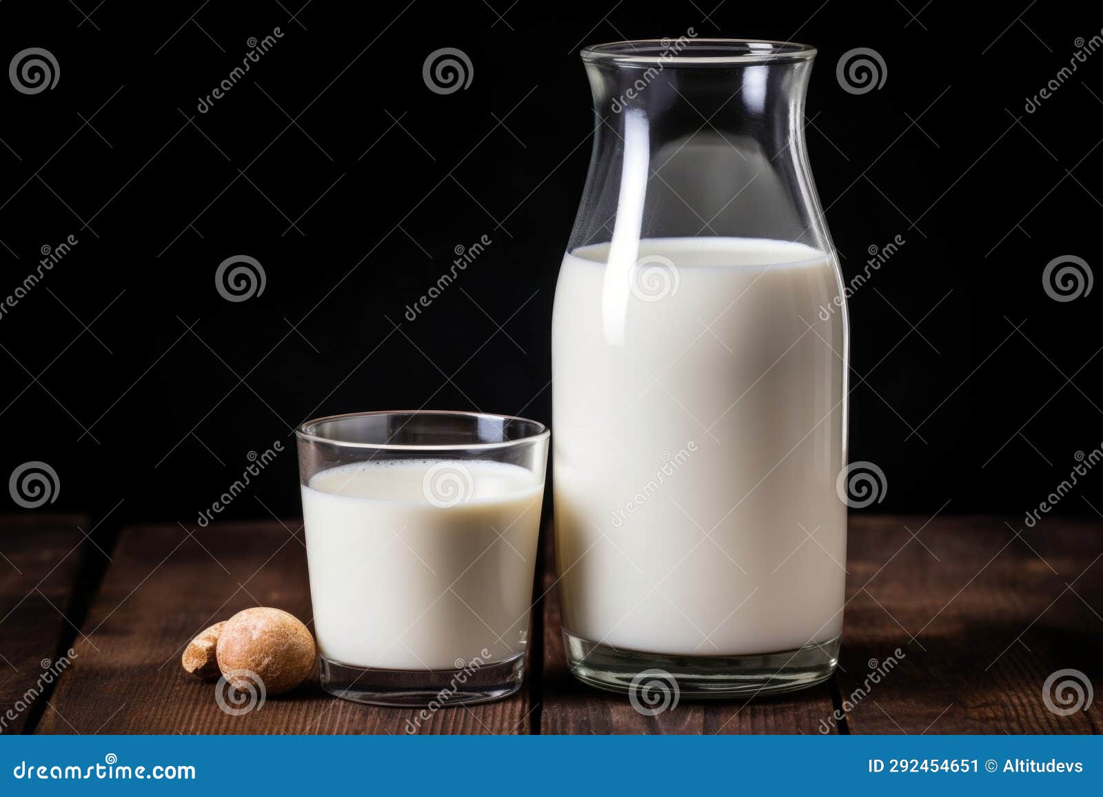 Glass of Milk beside an Open Milk Bottle Stock Image - Image of food ...