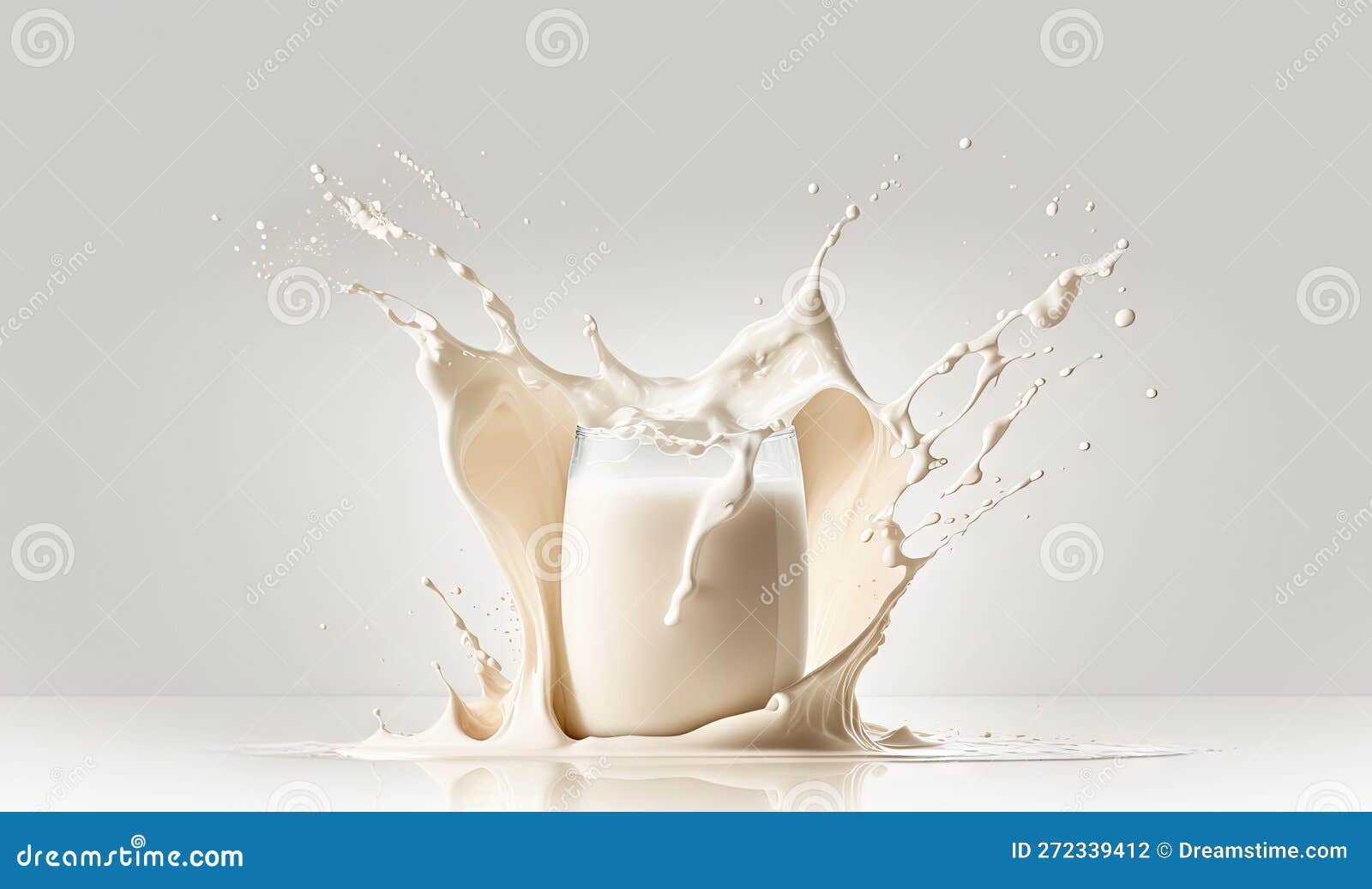 A Glass of Milk with Splashing Milk on the Side Stock Illustration ...