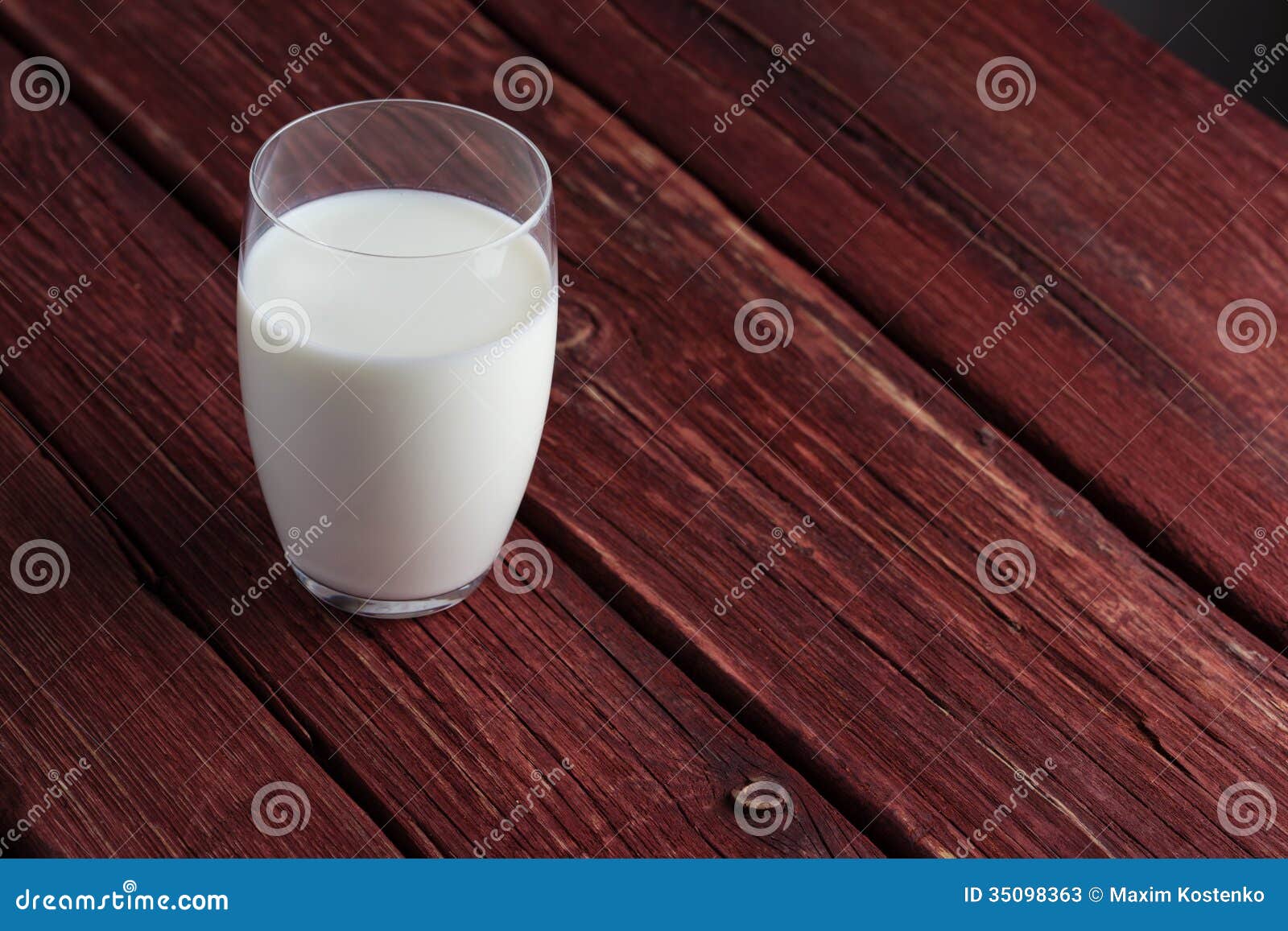 Glass of Milk Standing on Old Table Stock Image - Image of health ...