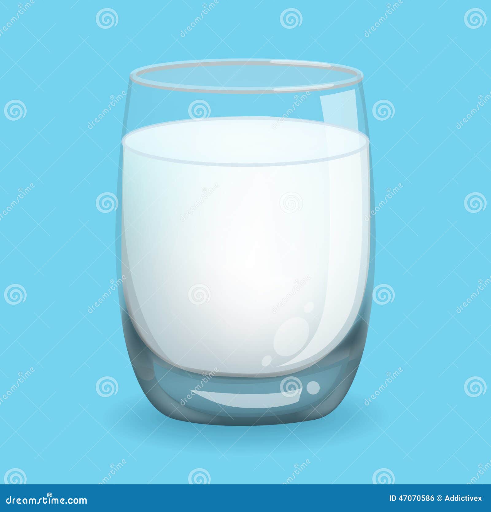 Milk Glass. Realistic Empty, Half Full And Full Glass With Milk ...