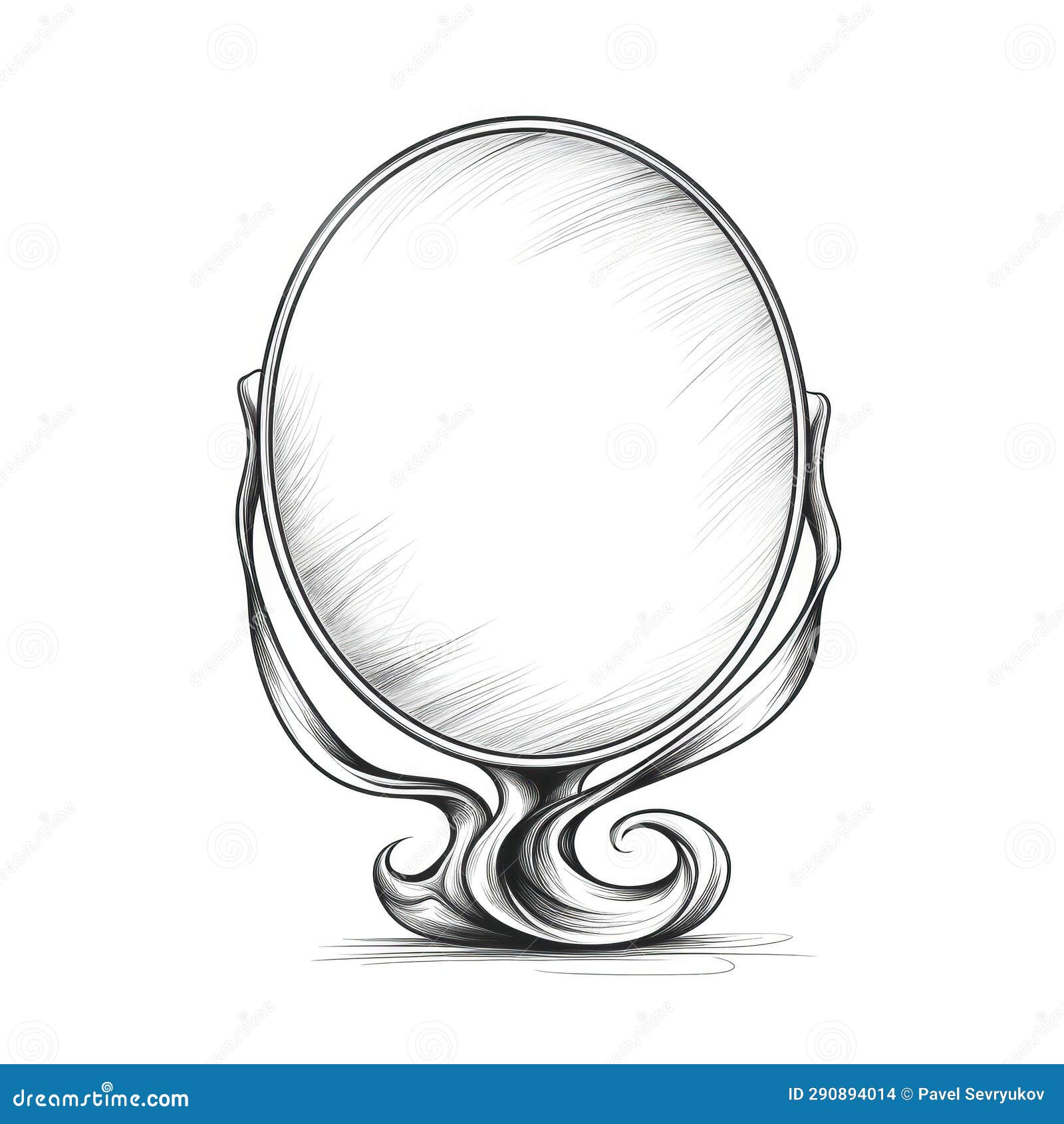 Glass mirror ai generated stock illustration. Illustration of interior ...