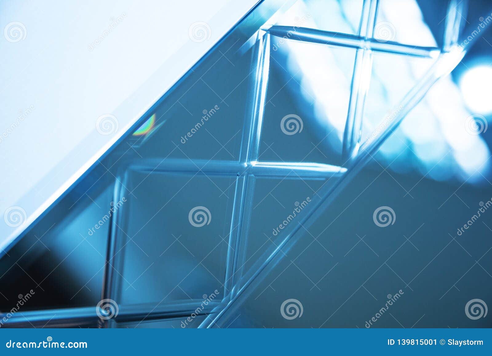 Glass, Mirror Reflection Shapes and Shadows. Close-up Details Stock ...