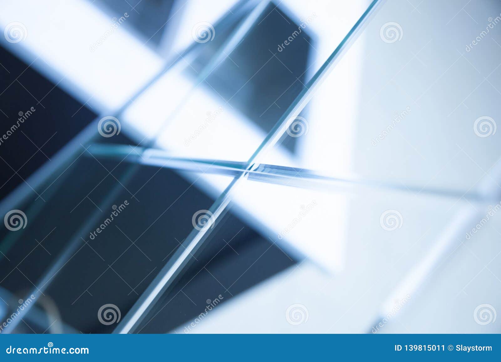 Glass, Mirror Reflection Shapes and Shadows. Close-up Details Stock ...