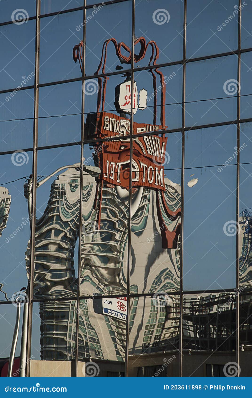 Glass Mirror Windows with Reflections of Buildings and Patterns ...