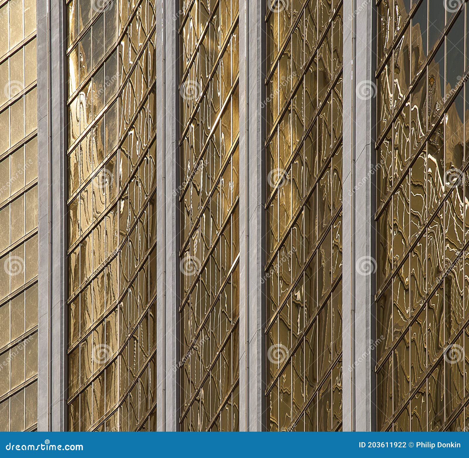 Glass Mirror Windows with Reflections of Buildings and Patterns Stock ...
