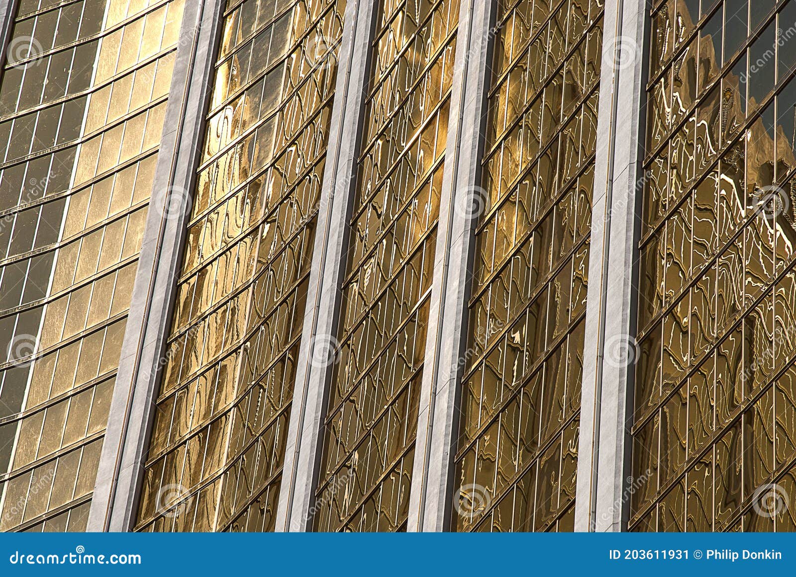 Glass Mirror Windows with Reflections of Buildings and Patterns Stock ...