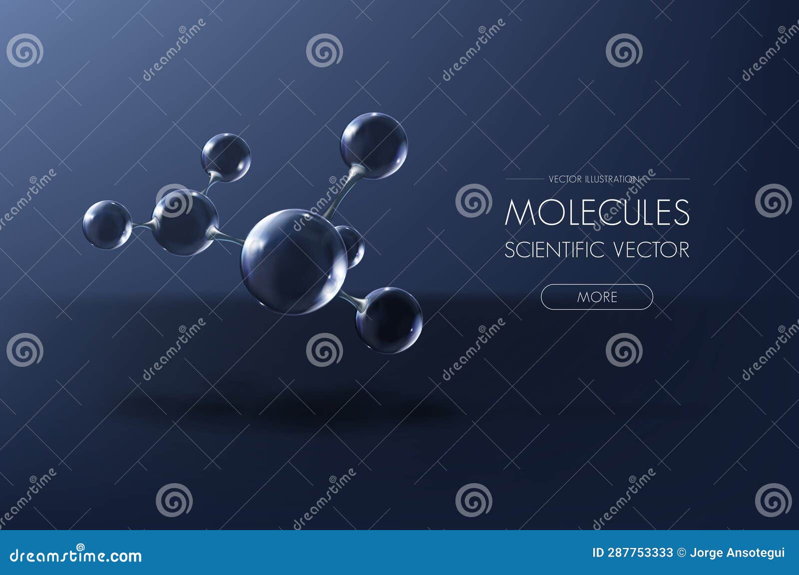 Glass Molecule Atom Model Poster. Reflective and Refractive Abstract ...