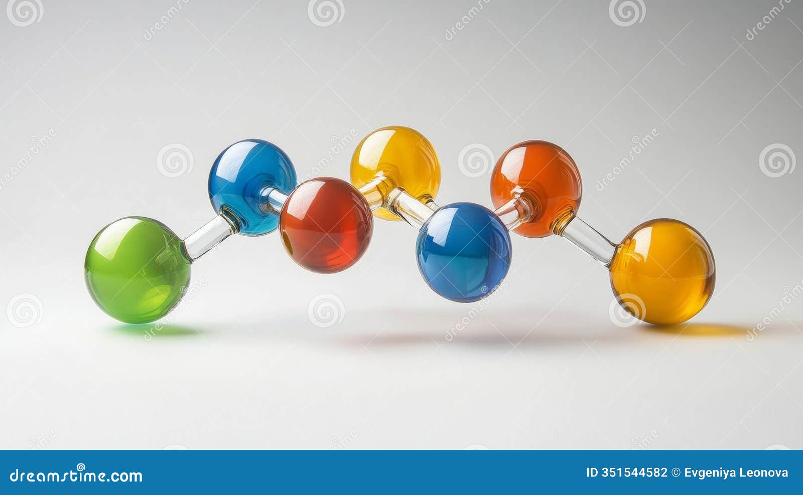 Glass Molecule Model Banner Key Visual for Chemistry, Biotechnology ...