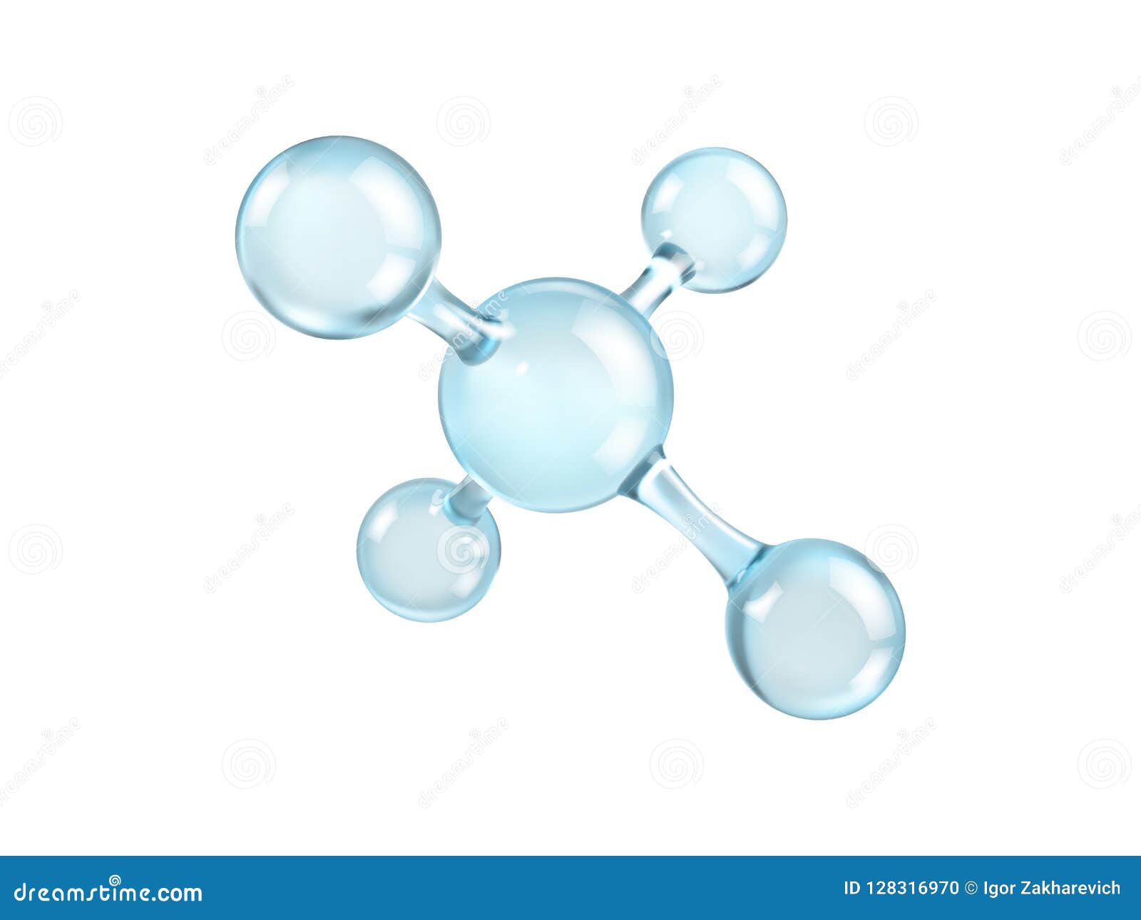 Glass Molecule Model. Reflective and Refractive Abstract Molecular ...