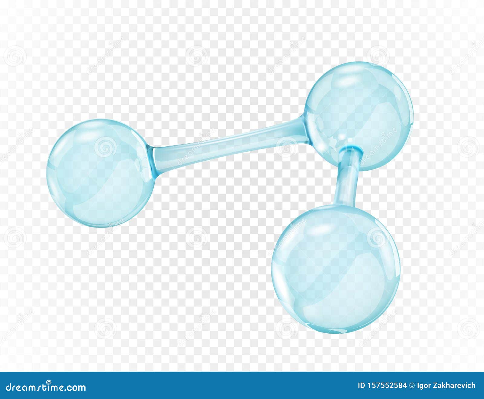 Glass Molecule On A Transparent Background. Stock Vector - Illustration ...