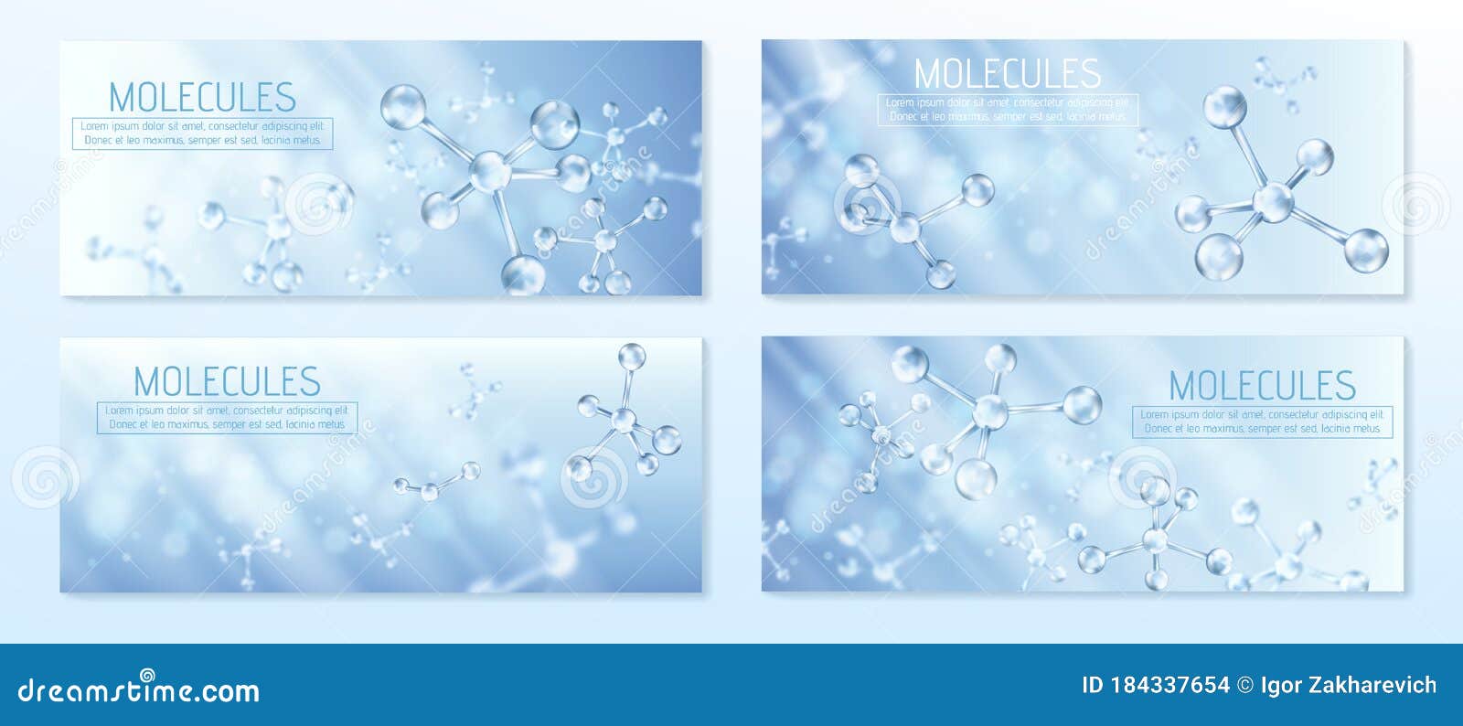Glass Molecules Model. Reflective and Refractive Abstract Molecular ...
