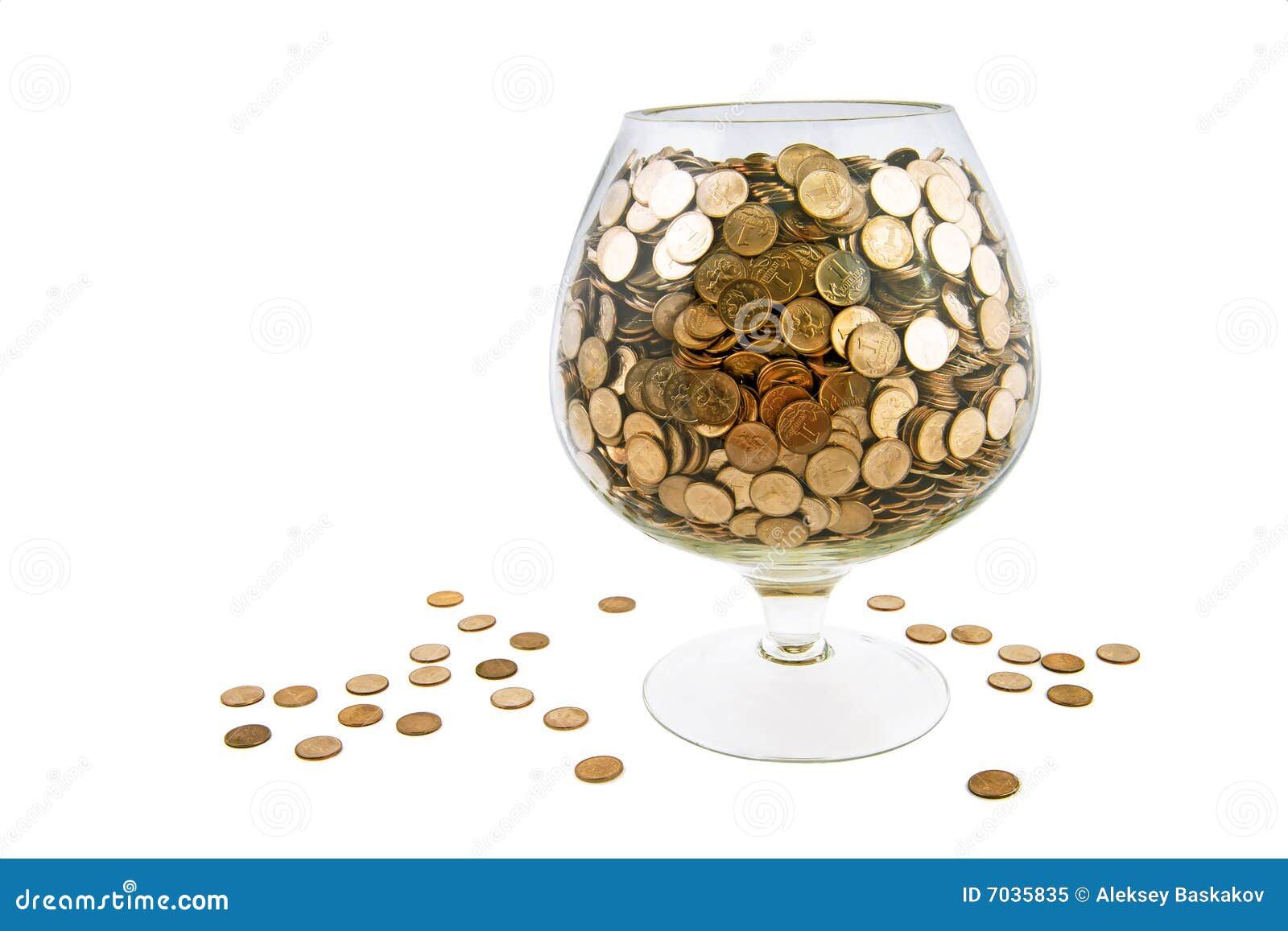 Glass with money stock image. Image of airtight, bank - 7035835